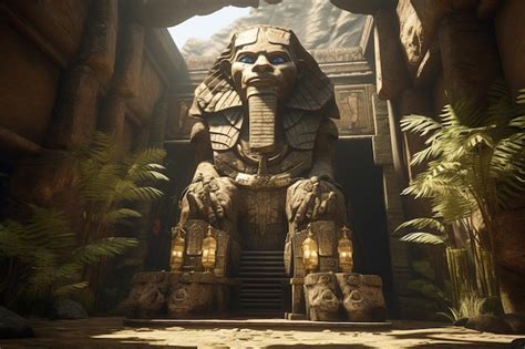 Premium AI Image Ancient Sphinx Guarding The Entrance To A Hidden T
