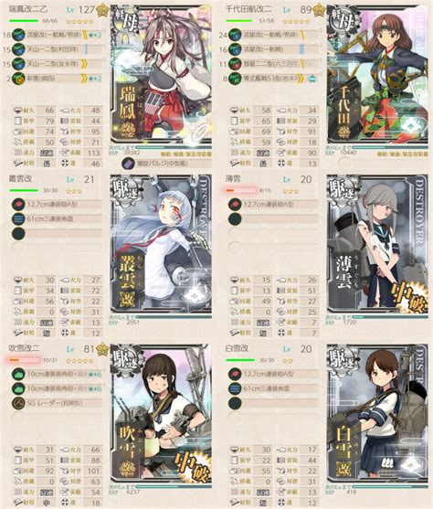 吹雪型駆逐艦、抜錨！ 編成例・攻略【艦これ】【艦隊10周年記念任務】 Necoのゲーム散歩