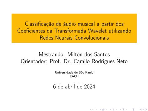 Pdf Classification Of Musical Audio From The Coefficients Of The Wavelet Transform Using