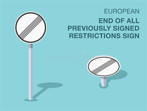 Isolated European End Of All Previously Signed Restrictions Sign Front