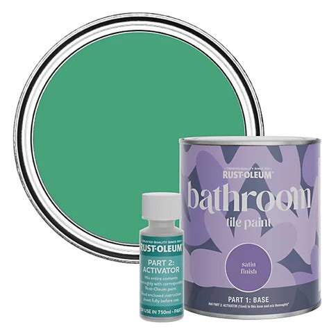 Rust Oleum Emerald Satin Bathroom Tile Paint 750ml