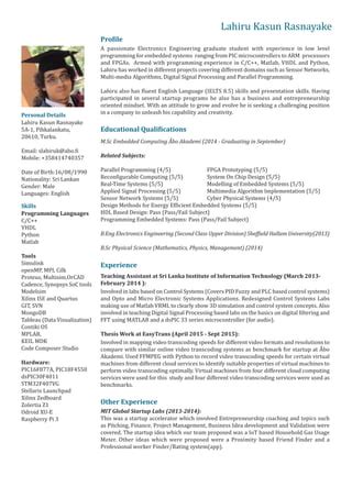 CV LahiruKRasnayake PDF
