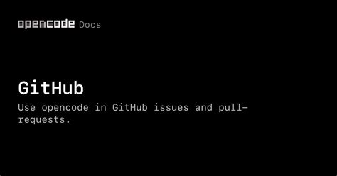 Github Opencode