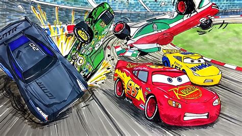 How To Draw Lightning Mcqueen And Jackson Storm