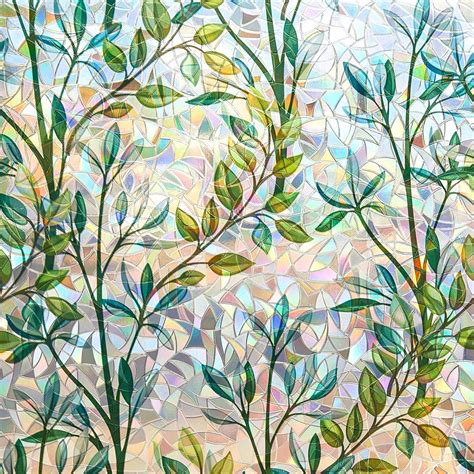Stained Glass Window Film Decorative Window Privacy Film For Bathroom