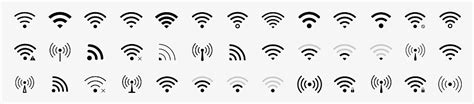 Wifi 아이콘 세트 무선 인터넷 기호입니다 다른 검은 와이파이 아이콘 세트 무료 Wifi 및 구역 표지판 세트 네트워크 연결을