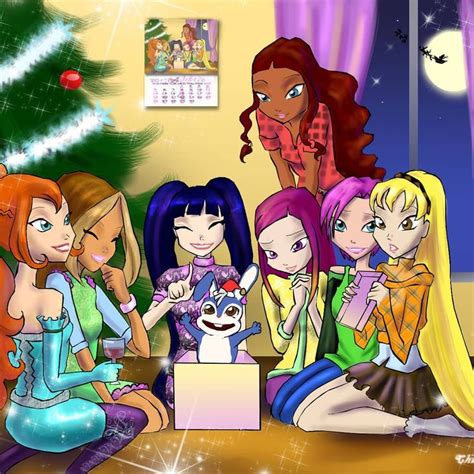 Bloom Stella Flora Musa Aisha Layla Tecna Roxy And Kiko Winx Club Winx Club Dinosaur