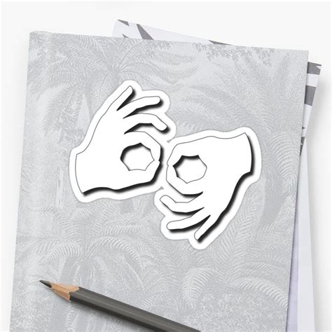 American Sign Language Asl Interpreter Hands Symbol In White Great