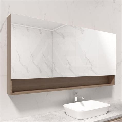 Poseidon Pvc Pencil Edge Shaving Cabinet Oakwalnut Myhomeware