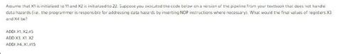 Solved Assume That X1 Is Initialized To 11 And X2 Is