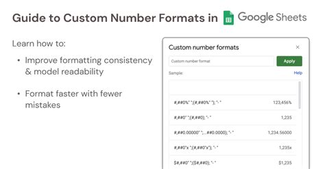 A Comprehensive Google Sheets Custom Number Format Guide