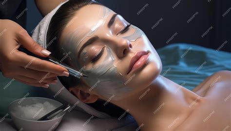 Premium Photo Beautiful Girl Doing Facial Spa Massage