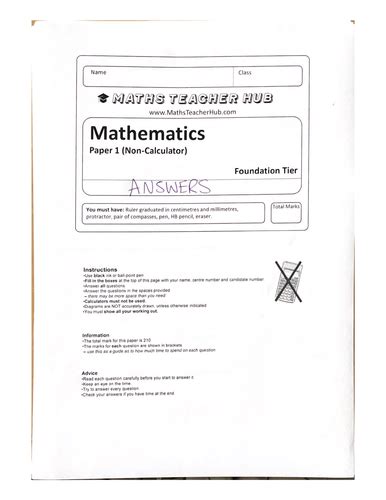 2023 Maths Gcse Practice Predicted Paper Foundation 1f Teaching Resources