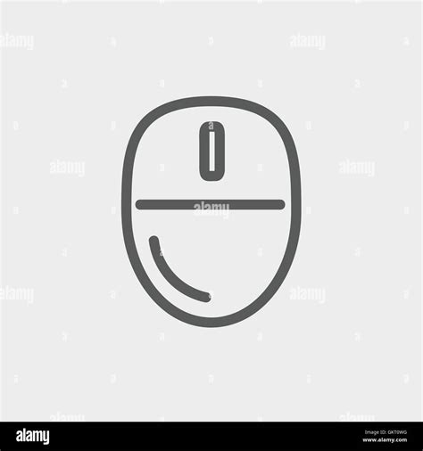 Computer Mouse Thin Line Icon Stock Vector Image And Art Alamy