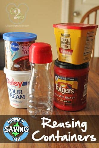 Money Saving Tip Reuse Containers