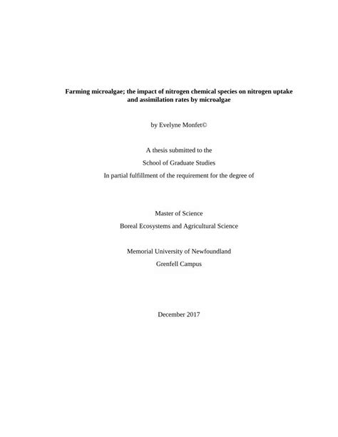 PDF Farming Microalgae The Impact Of Nitrogen Farming Microalgae The Impact Of Nitrogen