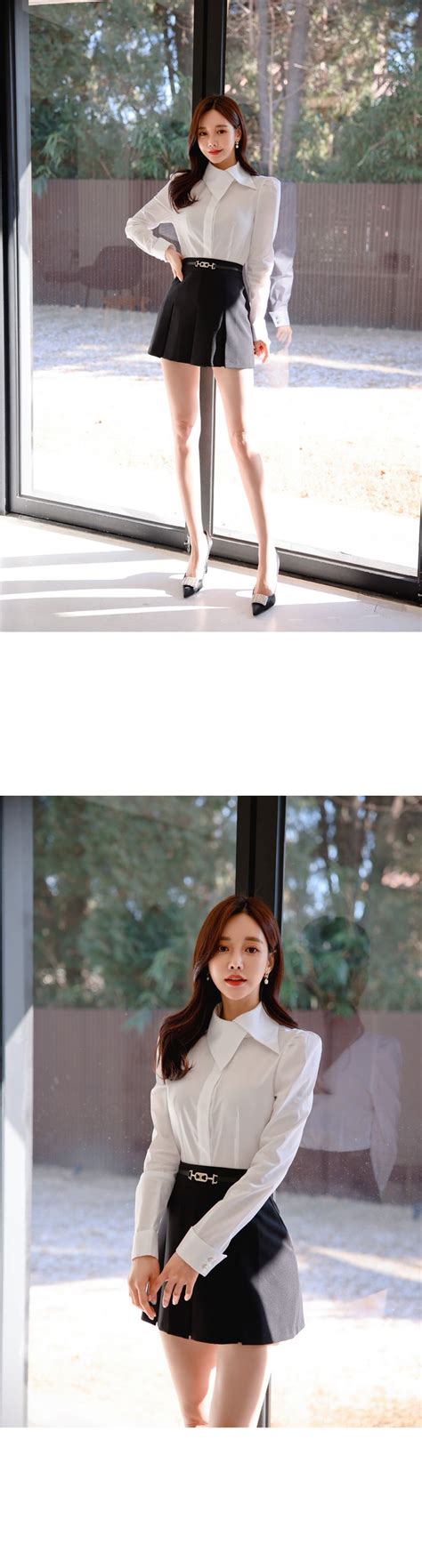 [윌로우 주름 스커트] 스커트 블라우스 주름