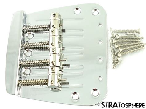 Fender Vintera 60s Mustang Bass Bridge Guitar Parts 4 Saddle Reverb