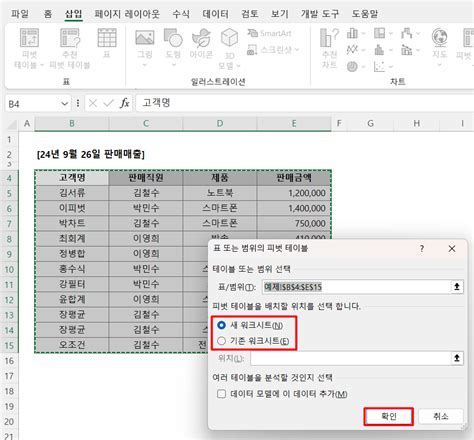 엑셀 피벗 테이블 쉽게 만드는 법 실무 예제로 완벽 마스터하기
