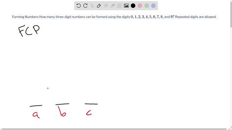 Solved Forming Numbers How Many Three Digit Numbers Can Be Formed Using