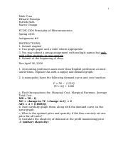 ECON2306 SPRING2016 Assign9 Doc 1 Minh Tran Edward Naranja Patrick