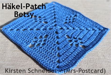Betsy Granny Square Mrs Postcard