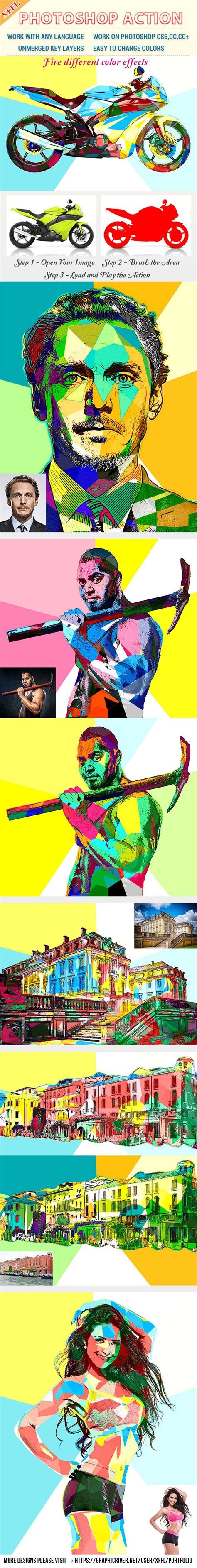 Color Block Effect Photoshop Action Free Photoshop Actions Photoshop Actions Photoshop