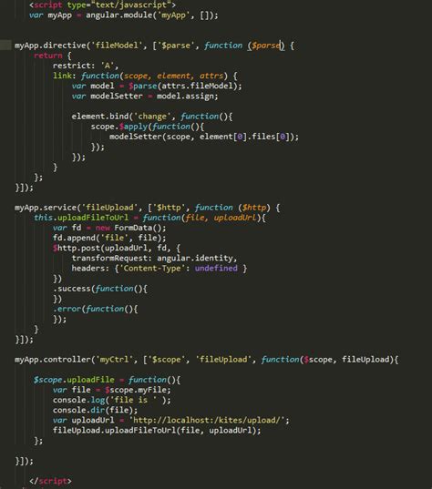 Angularjs File Upload Code Error Stack Overflow