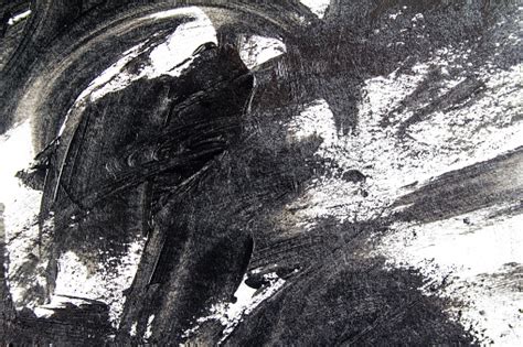 클로즈업 블랙 아크릴 브러시 스트로크와 흰색 배경에 낙서 추상 그런 지 수제 드로잉입니다 건조한에 대한 스톡 사진 및 기타