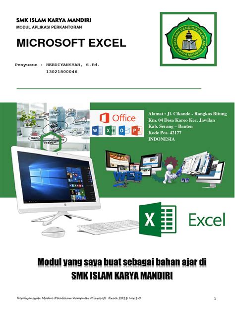 Modul Ms Excel 2013 Pdf Metode And Bahan Ajar Seni