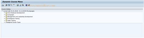 LSO PSV SAP Tcode Dynamic Course Menu