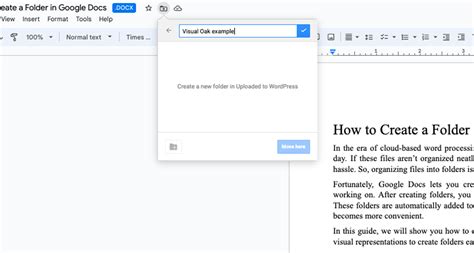 How To Create A Folder In Google Docs