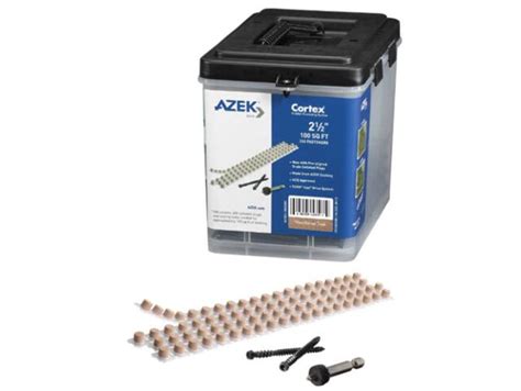 Timbertech® Cortex® For Advanced Pvc Screws With Collated Plugs Brownstone 100 Sq Ft