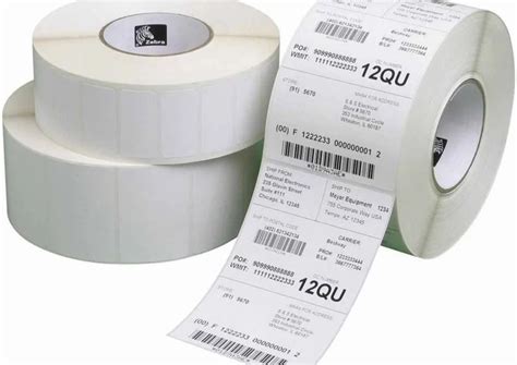Plain Chromo Avery Dennison Barcode Labels For Industrial GSM 70 At