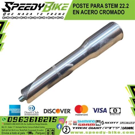 Poste Para Stem 22 2 En Acero Cromado Speedy Bike