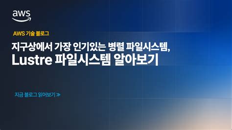 지구상에서 가장 인기있는 병렬 파일시스템 Lustre 파일시스템 알아보기 Aws 기술 블로그