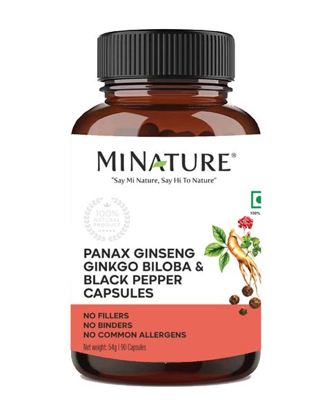 Panax Ginseng Ginkgo Biloba And Black Pepper Capsules 90 Veg Caps Ayurveda Store Nz Reviews