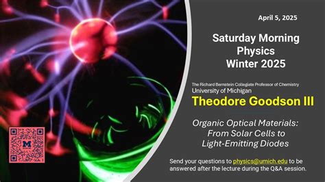 Saturday Morning Physics Organic Optical Materials From Solar Cells
