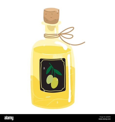 Bouteille Dhuile Dolive Illustration Vectorielle De Lhuile Dolive
