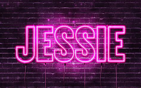 Jessie With Names Female Names Jessie Name Purple Neon Lights