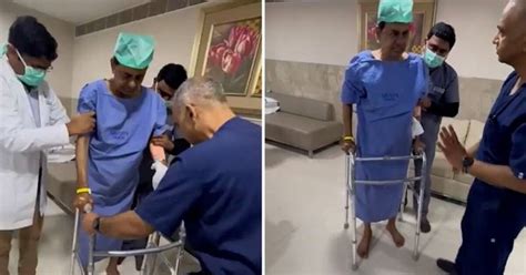 Brs Releases First Video Of Former Telangana Cm Kcr Walking After Hip