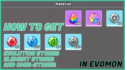 How To Get Evolution Stones In Evomon Including Element And Omni