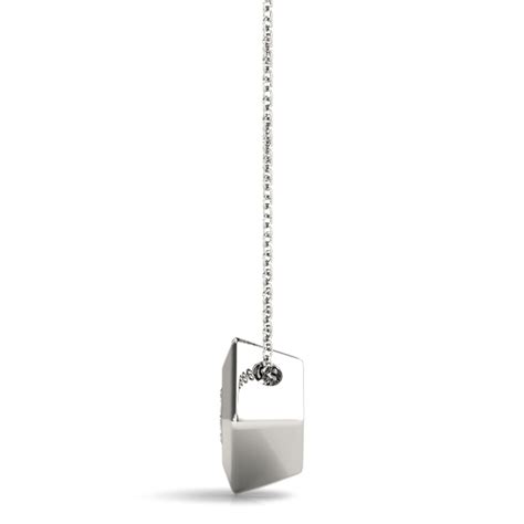 14k White Gold Solitaires Diamond Pendant 30399 1 30399