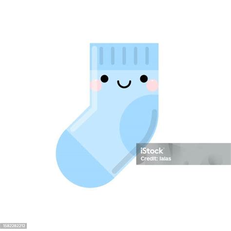 귀여운 웃는 따뜻한 양말 만화 캐릭터 이모티콘 캐릭터 아이콘입니다 카와이 만화 스타일의 벡터 그림입니다 0명에 대한 스톡 벡터 아트 및 기타 이미지 Istock