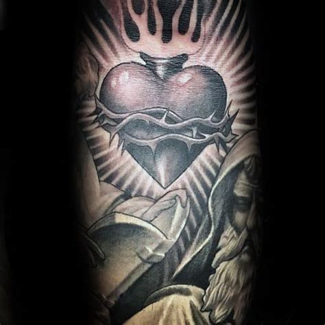 Sacred Heart Of Jesus Tattoo Design Spiritual Symbol In Ink Artistry