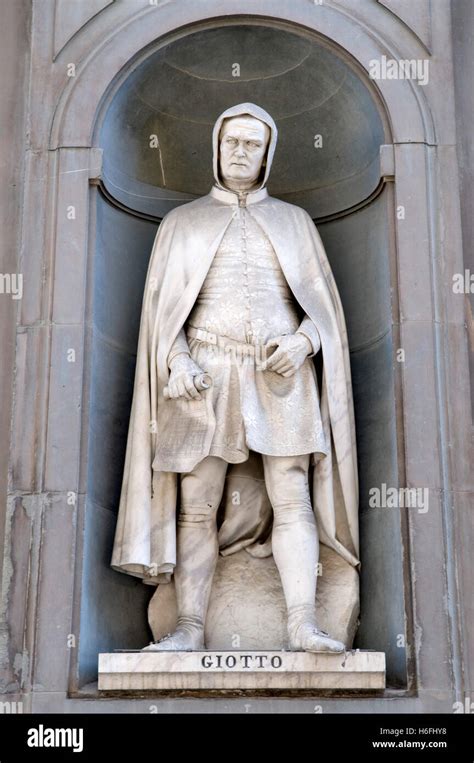 Statue Of Giotto Uffizi Art Museum Galleria Degli Uffici Florence Tuscany Italy Europe