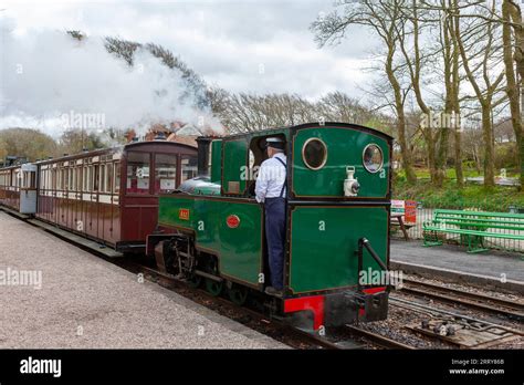 Steam Train At Woody Bay Station On The Lynton And Barnstaple Railway