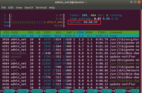 Monitoring System Processes In Ubuntu Using Htop