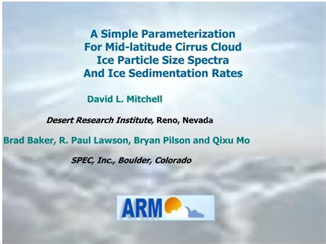 Ppt A Simple Parameterization For Mid Latitude Cirrus Cloud Ice