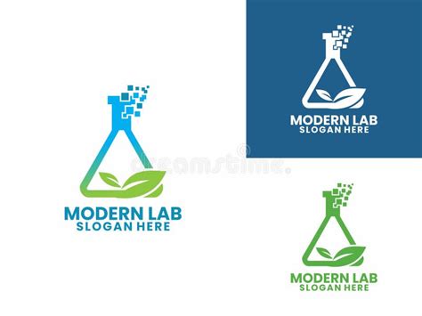 Digital Nature Laboratory Logo Design Vector Template Digital Science